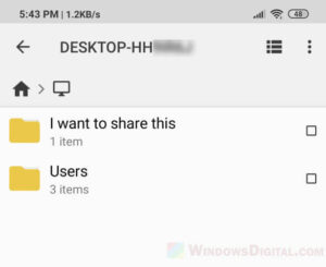 Share Files From Android to PC Wirelessly