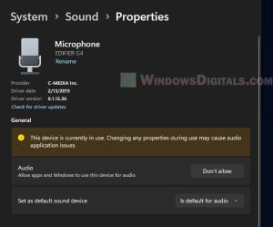 Acer Laptop Microphone Not Working in Windows 11