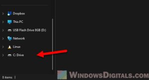 Add C: Drive to Left Pane in File Explorer on Windows 11