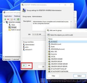 Open Local Users and Groups in Windows 11 Home or Pro
