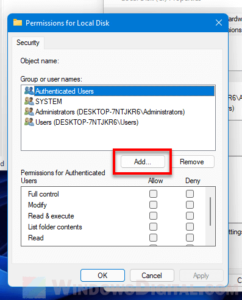 How to Restrict User Access to a Folder or Drive in Windows 11