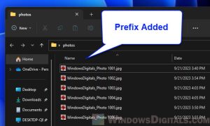 Add Suffix/Prefix to All Files in a Folder in Windows 11/10