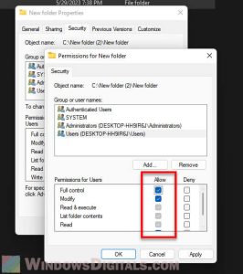 You require permission to make changes to this folder Windows 11