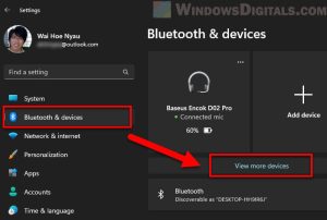 Bluetooth headphones connect but not in Playback Devices