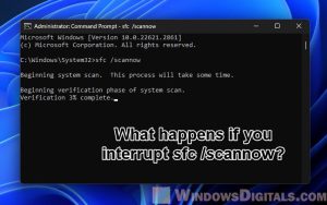 Can I cancel "SFC /scannow" while it's running?