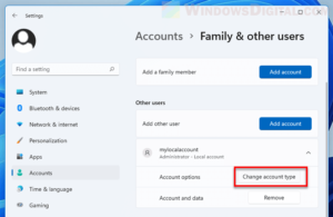 Create local admin account without password in Windows 11/10