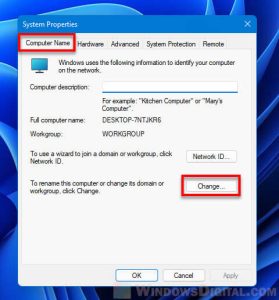 How to Change Computer Name or Workgroup in Windows 11