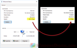 Change Ethernet from 100Mbps to 1Gbps in Windows 11/10