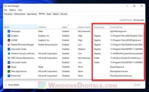Unknown Program in Task Manager Startup Tab Windows 11/10
