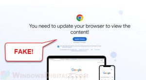 Beware: You need to update your browser to view the content