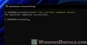 Enter Safe Mode Using Command Prompt in Windows 11/10
