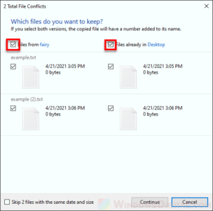 Copy But Keep Both Files Option Missing in Windows 10 or 11
