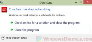 What is CoreSync.exe, its Application Error & How to Delete it