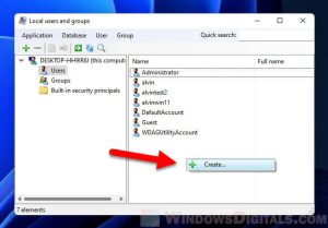 Open Local Users and Groups in Windows 11 Home or Pro