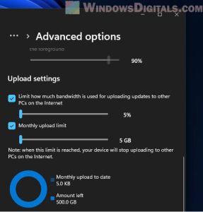 Windows 11 Delivery Optimization High Network Usage