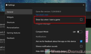 "Select to record your game" pop up in Windows 11