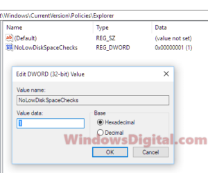 How to Disable Low Disk Space Warning in Windows 11/10