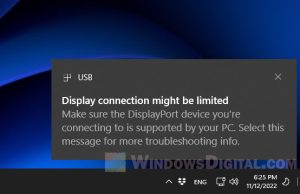 Display Connection Might Be Limited in Windows 11 (Fix)