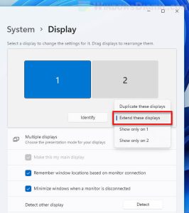 How to Display Different Things on Two Monitors Windows 11