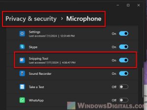 Snipping Tool No Sound in Video Recording (Win 11)