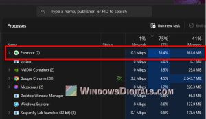 Evernote Weirdly Causing Very High CPU Usage