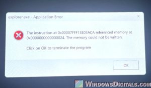 Explorer.exe Error on Shutdown or Restart in Windows 11