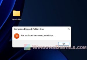 "File not found or no read permission" in Windows 11