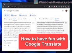 Funny Ways to Break Google Translate Voices into a Stroke