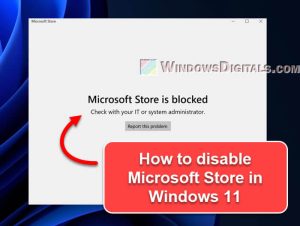 Disable Microsoft Store in Windows 11 Home or Pro (GPO)