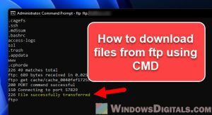 How to Download an FTP File Using CMD in Windows 11/10