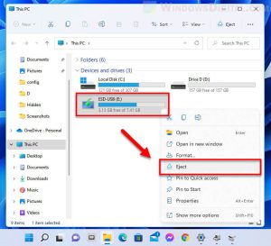 How to Eject USB or External Hard Drive in Windows 11