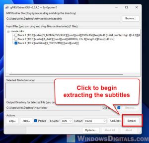 How to Extract SRT Subtitles From MKV using MKVToolNix