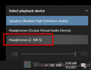 Oculus Rift S or Quest 2 No Headset Audio on Windows 10 PC (Fix)