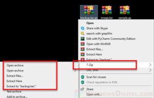 How to Open or Extract .Gz, Tar.gz or .Tar File in Windows 11/10