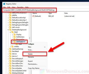 How to Remove "UWTSettings" from Context Menu
