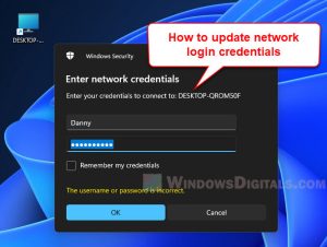 How to Update Network Drive Login Credentials in Windows 11
