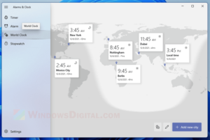 How to Add Multiple Time Zone Clocks in Windows 11