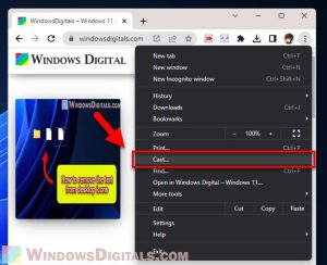 Sharing Windows 11 or 10 Screen to Chromecast