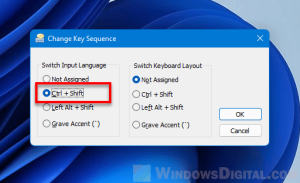 How to Disable Alt+Shift or Change it to Ctrl+Shift in Windows 11