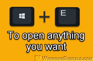 Change Win + E Shortcut to Open a Different Folder or App
