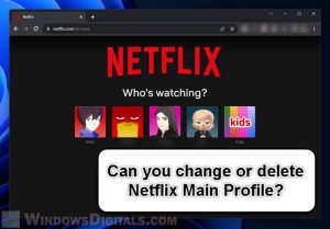 Can I Change or Delete the Main Profile on Netflix?