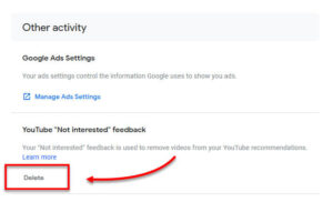 How to Undo or Clear YouTube "Not Interested" Feedback