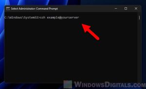 Windows: ssh: Could not resolve hostname: No such host is known