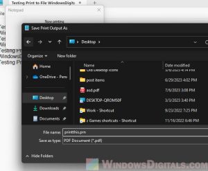 What Does "Print to File" Mean in Windows 11/10?