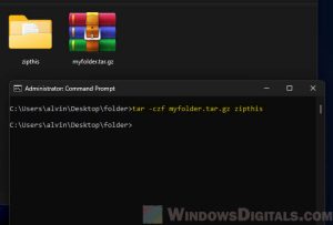Use Tar to Create Zip Archive Files in Windows 11