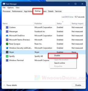 How to Disable Startup Programs in Windows 11