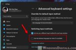 Remove English (US) Keyboard from Windows 11 Taskbar