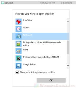 How to Open or Play SRT Files on Windows 10