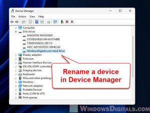 Rename Hardware in Device Manager on Windows 11/10