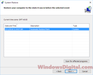 How to System Restore Windows 11/10 to a Previous Date